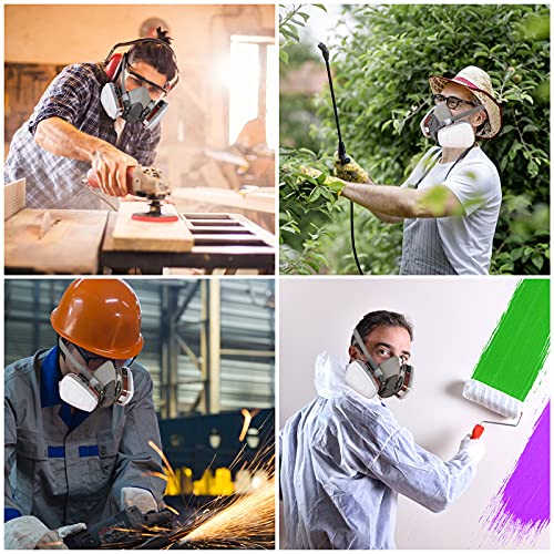Reusable Half Face Cover - 6200 Half Respirаtor Face Cover,for Paint, Dust and Formaldehyde, Sanding, Polishing,Spraying ,Against Dust,Chemicals