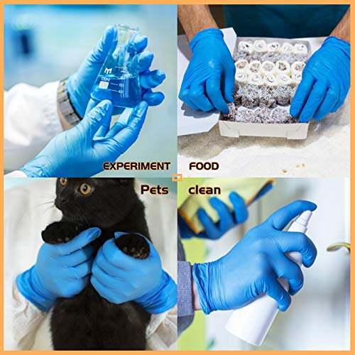 Wostar Nitrile Disposable Gloves Large Powder Free 4mil 100 Pcs Latex Free Dark Blue Exam Disposable Gloves