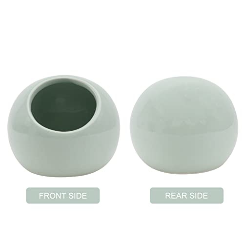 POPETPOP Small Animal Pet House Ceramic Nest Cool Bed Hamster Hideout House Hut Cave for Chinchillas Hamster Gerbils Hedgehog Green