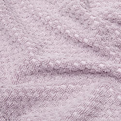 Amazon Basics Odor Resistant Textured Bath Towel, 30 x 54 Inches - 2-Pack, Lavender