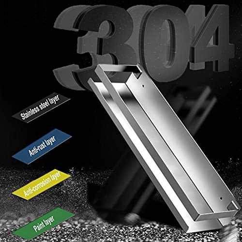 Bathroom Shower Stainless Steel Shelf SUS304 Self-Adhesive/Screws Drilling 11.8" Rectangular Storage Organizer Shelves Wall Mounted Bath Shower Shelf Brushed Finish for Bathroom, Washroom, Kitchen