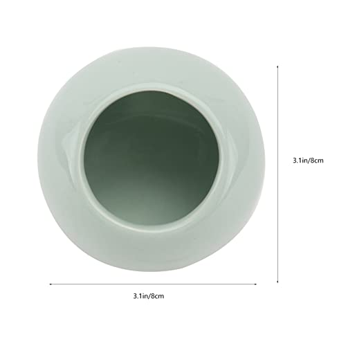 POPETPOP Small Animal Pet House Ceramic Nest Cool Bed Hamster Hideout House Hut Cave for Chinchillas Hamster Gerbils Hedgehog Green