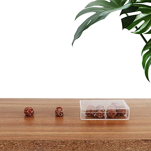 dedoot Clear Acrylic Box with Lids, 4 Pack 4.3x2.7x1 Inch Clear Acrylic Plastic Square Cube Storage Candy Box Containers for Wedding, Party, Treats, Coin, Jewelry Accessories