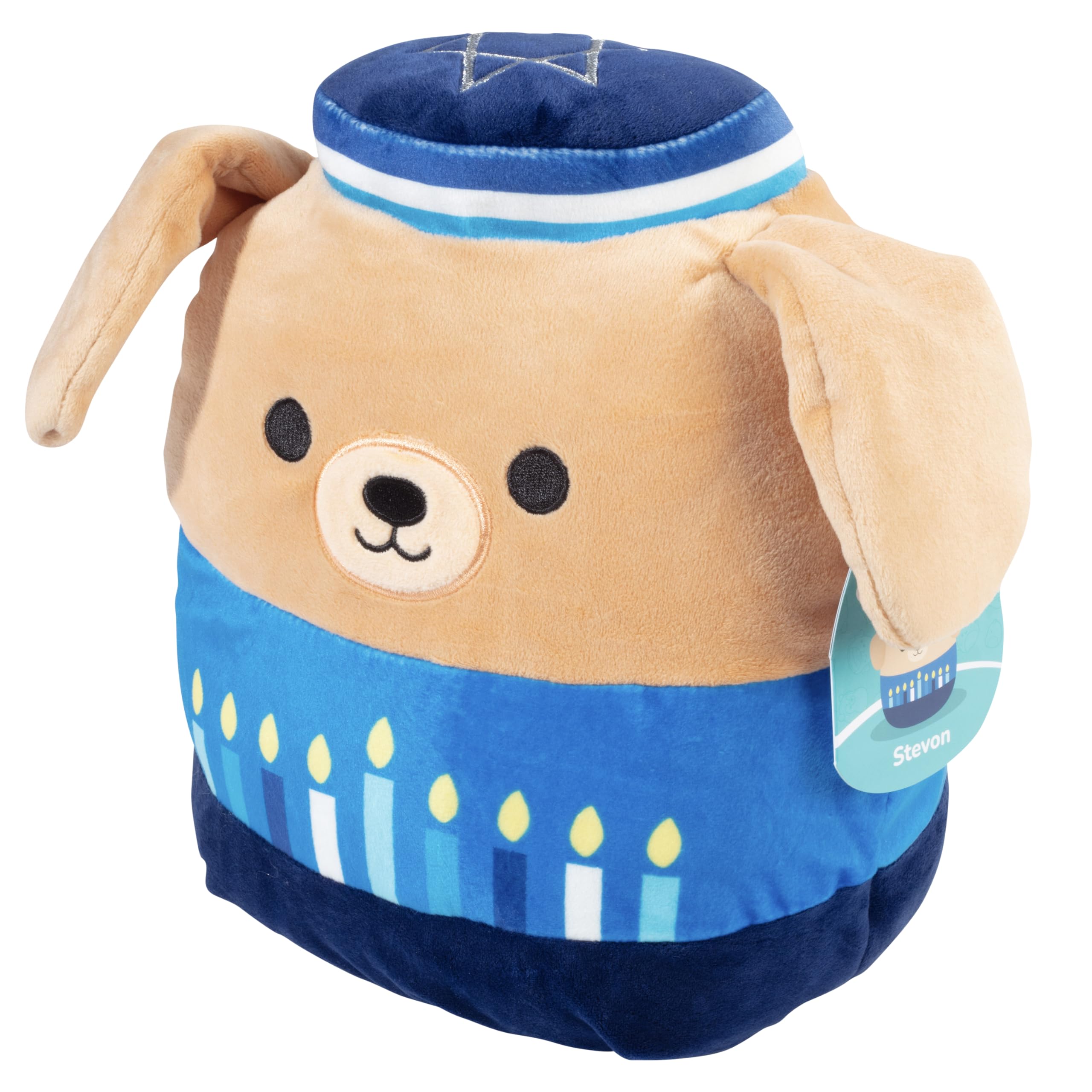 Squishmallows 10" Stevon Hanukkah Labrador Plush - Kellytoy Holiday Dog Stuffed Animal Toy
