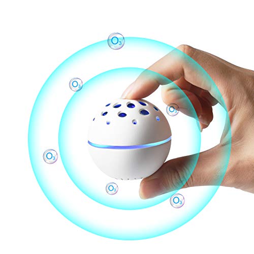 Micrael Home Portable Ozone Ball, Mini Ozone Air Purifier USB Rechargeable Small Deodorizer Odor Remover for Toilet, Shoes, Wardrobe, Car, Refrigerator