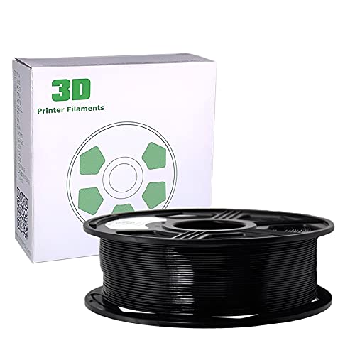 YOYI YOYI 3D Printer Filament,PETG Filament 1.75mm 2.2lbs(1kg) Spool, Dimensional Accuracy +/- 0.03 mm,100% New Raw Material,PETG Black