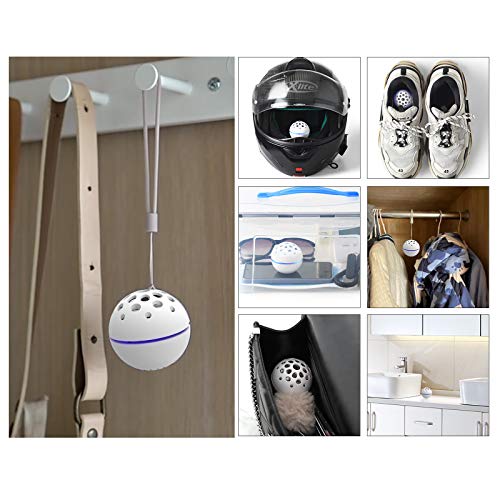 Micrael Home Portable Ozone Ball, Mini Ozone Air Purifier USB Rechargeable Small Deodorizer Odor Remover for Toilet, Shoes, Wardrobe, Car, Refrigerator