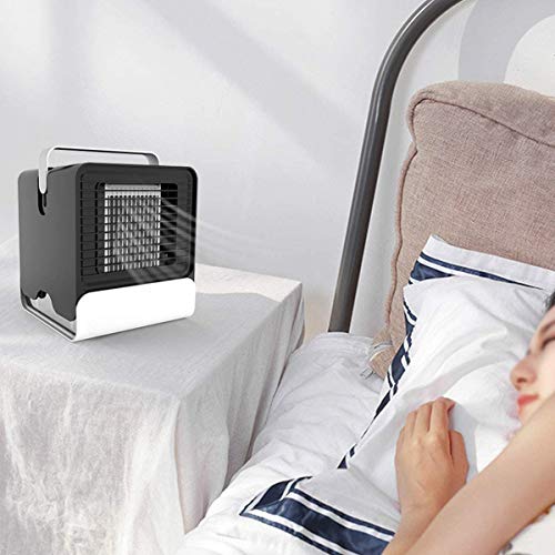Portable Air Conditioner,Personal Air Cooler Misting Fan with 3-Speeds,Mini USB Portable Cooler Air Conditioning Fan,Quiet Mini Fan Air Cooler Suitable For Home,Office.