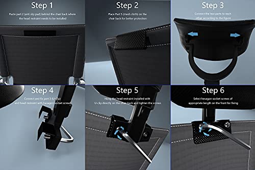 Starswirl Chair Head-Rest Attachment,Black Mesh & Elastic Sponge & Nylon Frame | ONLY - Chair Not Included