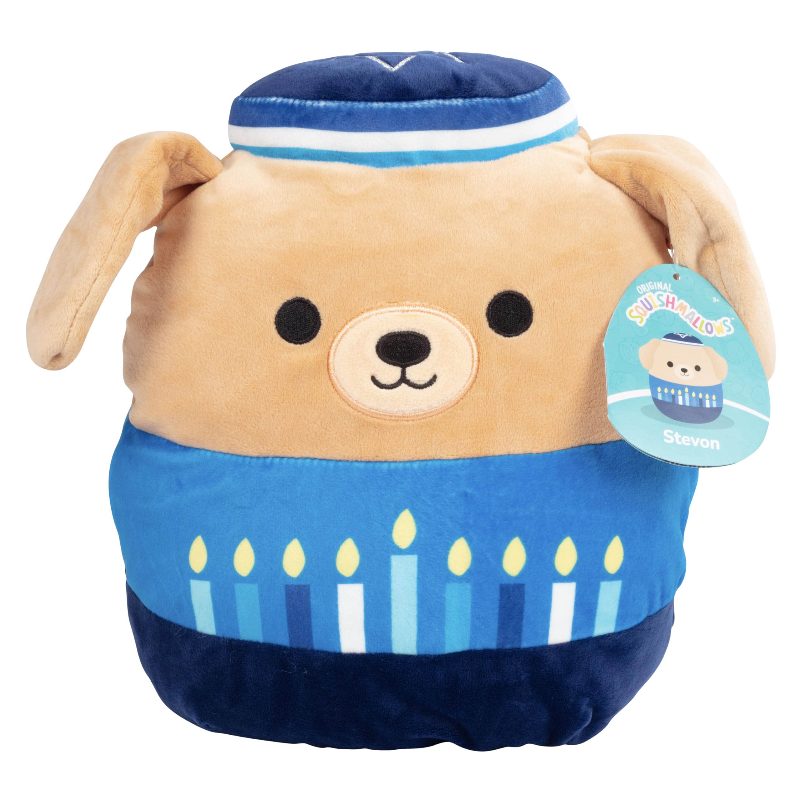 Squishmallows 10" Stevon Hanukkah Labrador Plush - Kellytoy Holiday Dog Stuffed Animal Toy