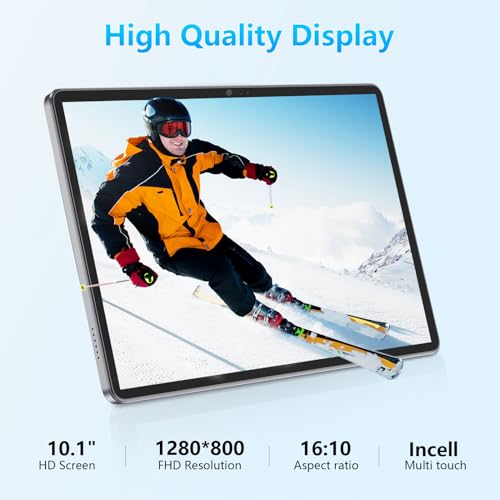 10 inch Tablet Android 13 Tablets, 4GB RAM 64GB ROM 512GB Expand, Quad-Core Processor, 1280x800 IPS HD Touch Screen, GPS, WiFi, Dual Camera, Bluetooth, 6000mAh Battery (Teal)