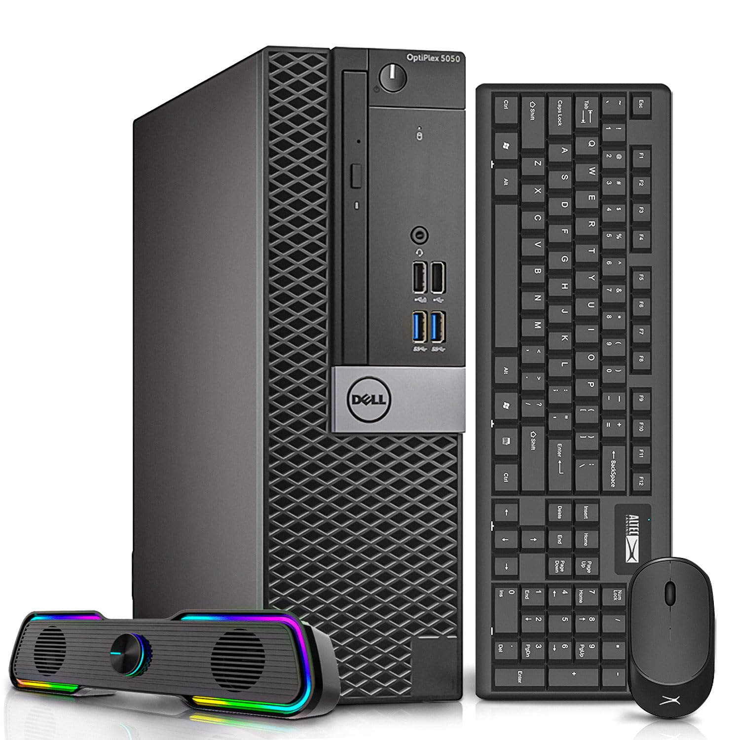 Dell OptiPlex 5050 Desktop Computers PC i7-7700 3.6GHz, 32GB Ram 1TB M.2 NVMe SSD+2TB HDD, AX200 Built-in WiFi 6, Bluetooth 5.2 HDMI, Dual Monitor Support, RBG Speaker, Refurbished Computer(Renewed)