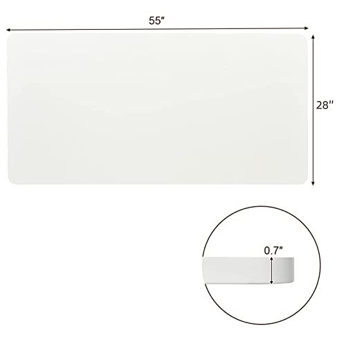 Tangkula 55 x 28 Inches Universal Relevance Table Top, Solid 1 Piece Wooden Desktop for Height Adjustable Electric Standing Desk Frame, Rectangular Countertop for Stand Up Desk (White)