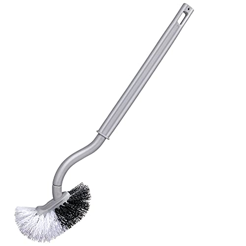 JIANYI Toilet Bowl Brush, Compact Handle Bathroom Brush, Curved Design Angled Cleaner Scrubber with Strong Bristles for Deep Cleaning