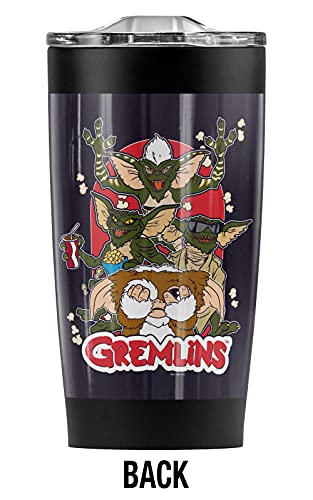 Logovision Gremlins Popcorn Stainless Steel Tumbler 20 oz Coffee Travel Mug/Cup, Vacuum Insulated & Double Wall with Leakproof Sliding Lid | Great for Hot Drinks and Cold Beverages
