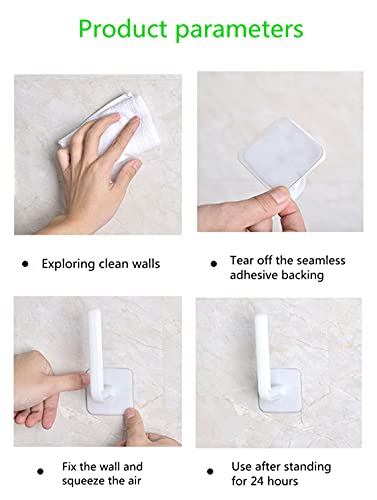 NOWEOD Universal Wall Hook, self-Adhesive Hook, Multi-Purpose Hooks (2 Pack) White
