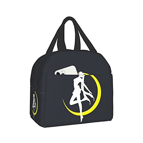 FONSMAY Sailor Moon Reusable Insulated Lunch Bag Cooler Tote Box Container with Front Pocket for Woman Man Office Work School Picnic Beach Workout Travel