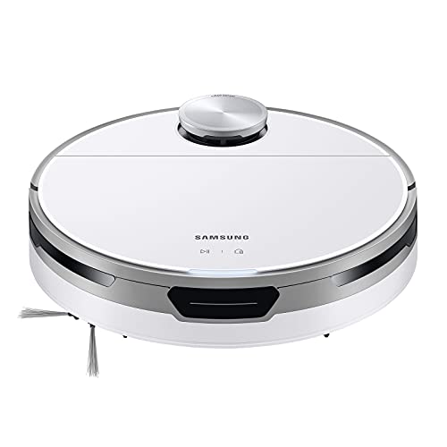 SAMSUNG Jet Bot Robot Cordless Vacuum Cleaner w/Intelligent Power Control, Precise Navigation, Multi Surface Cleaning for Hardwood Floors, Carpets, Rugs, Anti Hair, VR30T80313W/AA, White