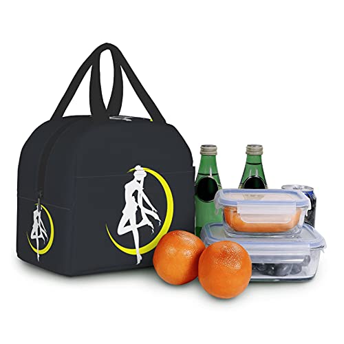FONSMAY Sailor Moon Reusable Insulated Lunch Bag Cooler Tote Box Container with Front Pocket for Woman Man Office Work School Picnic Beach Workout Travel