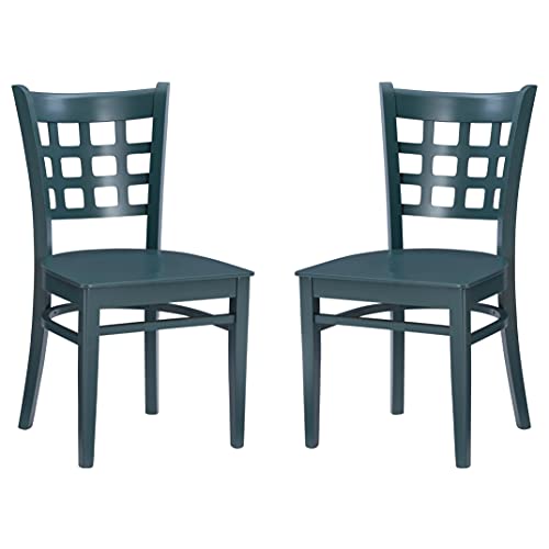 Linon Portis Dark Green Modern Dining Side Chair Set of 2