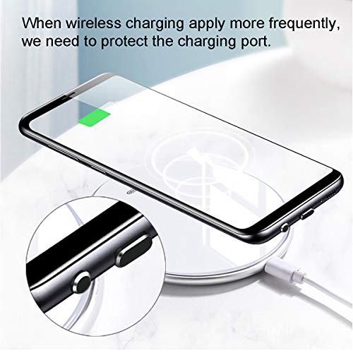 VIWIEU USB Type C Dust Plugs Charging Port Cover Caps with Earphone Jack Pin and Cable Protectors 2 Pack Compatible with Samsung Galaxy S22/S21/S20+ Ultra/Z Flip 4/Z Fold 4, Pixel 6a OnePlus 10T Black