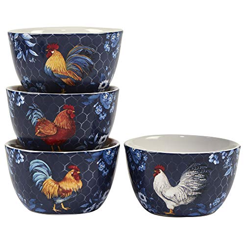Certified International Indigo Rooster 16 pc Dinnerware Set, Service for 4, Multicolor