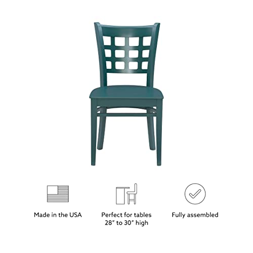 Linon Portis Dark Green Modern Dining Side Chair Set of 2