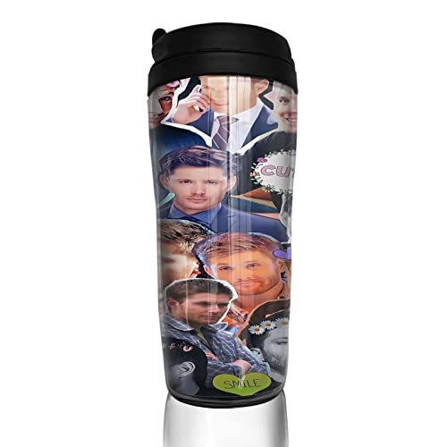 Jensen Ackles Collage Tumbler Coffee Cups Double Insulated With Lid Ice Drink Hot Beverage For Office Home Travel