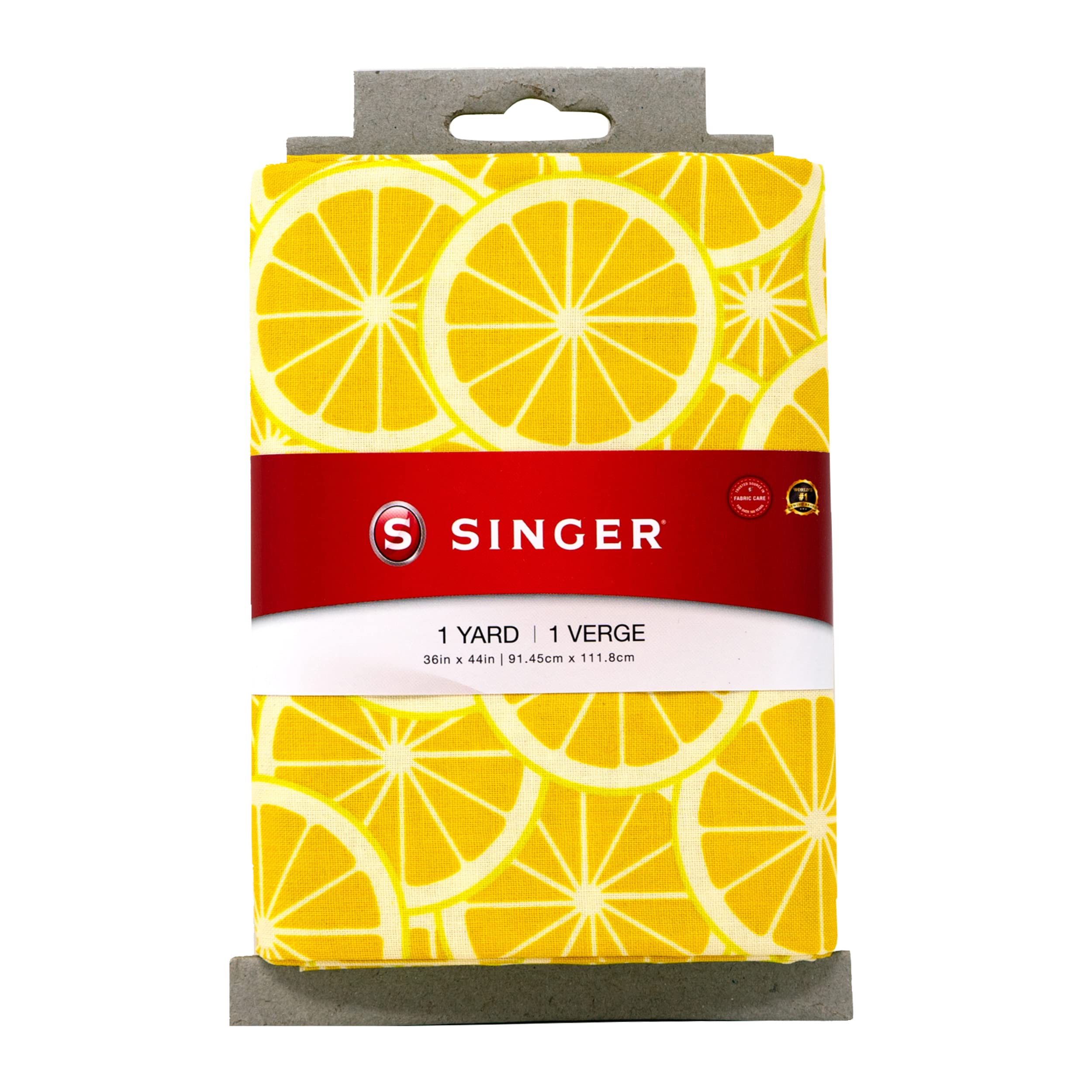 Singer Print Fabric, 100% Cotton, 1 Yard Precut, Lemons