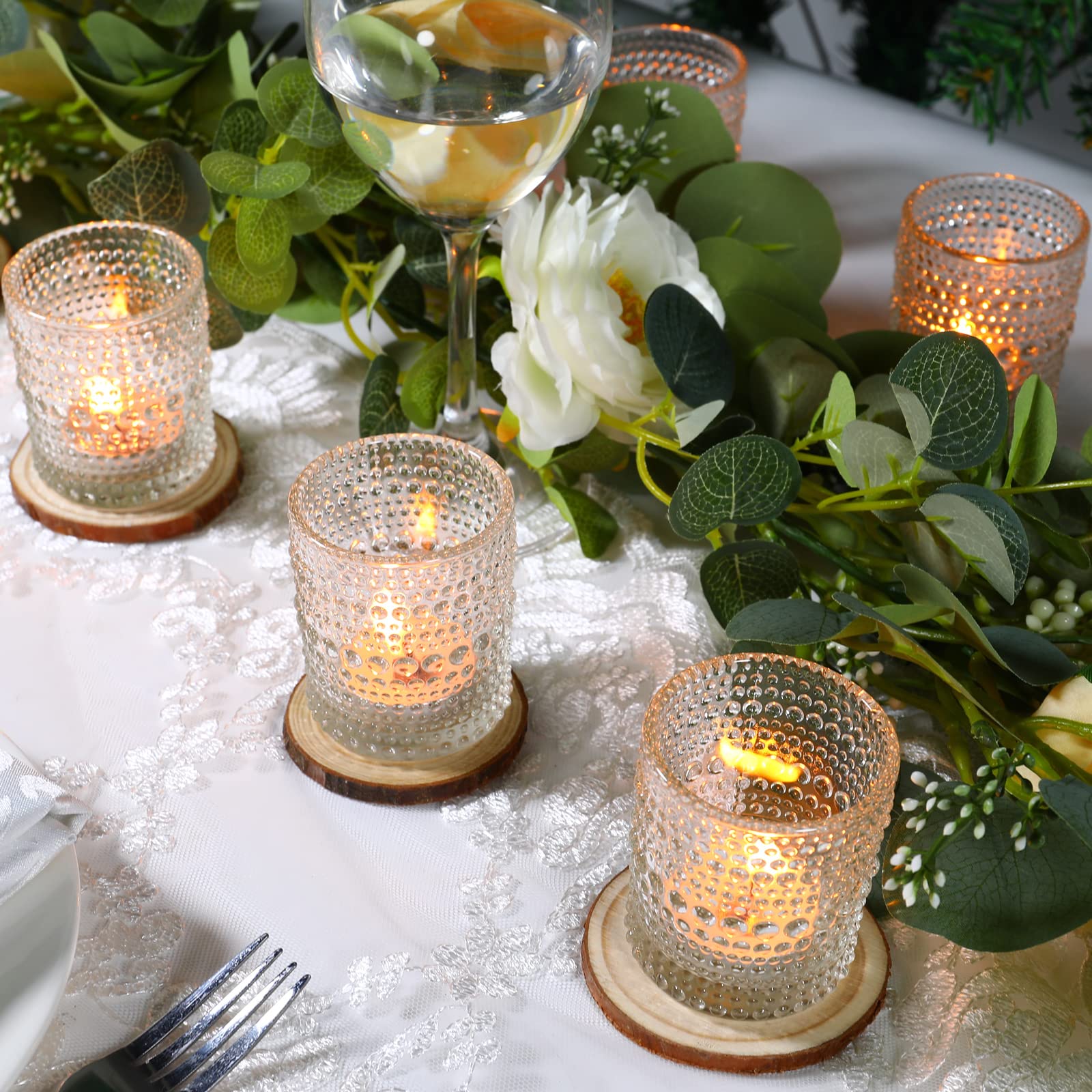 36 Pcs Votive Candle Holders for Table Centerpiece, DIY Wax Filling Clear Glass Tea Light Candle Holders Sets, Tealight Candle Holders for Wedding Decor Home Decoration(Clear,36)