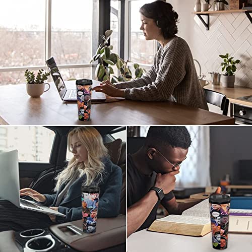 Jensen Ackles Collage Tumbler Coffee Cups Double Insulated With Lid Ice Drink Hot Beverage For Office Home Travel