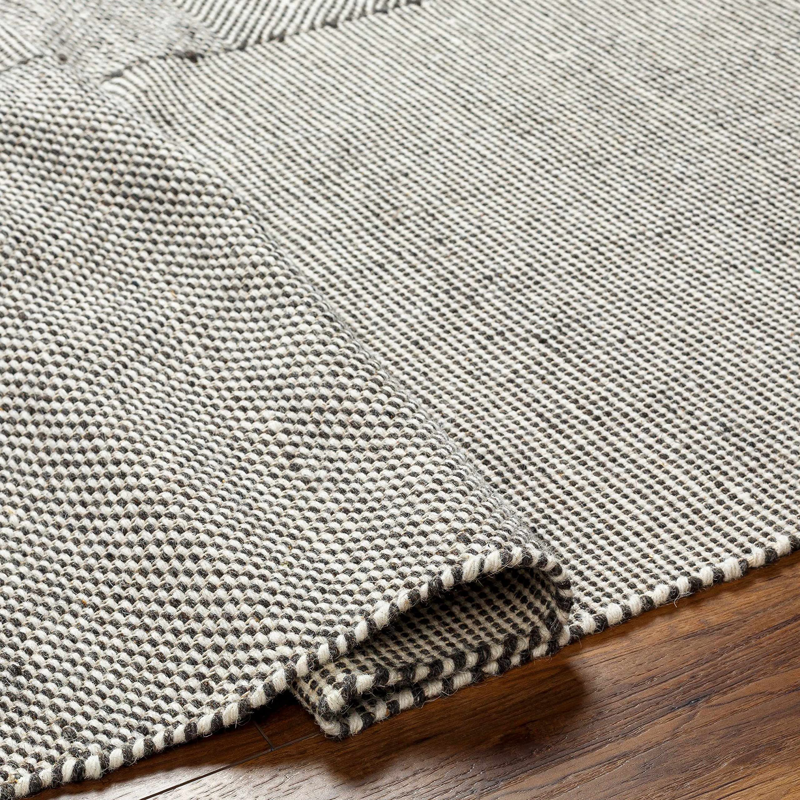 Hauteloom Abhay Wool Living Room, Bedroom Area Rug - Bohemian, Transitional - Light Gray, Taupe, Multi Brown - 8' x 10'