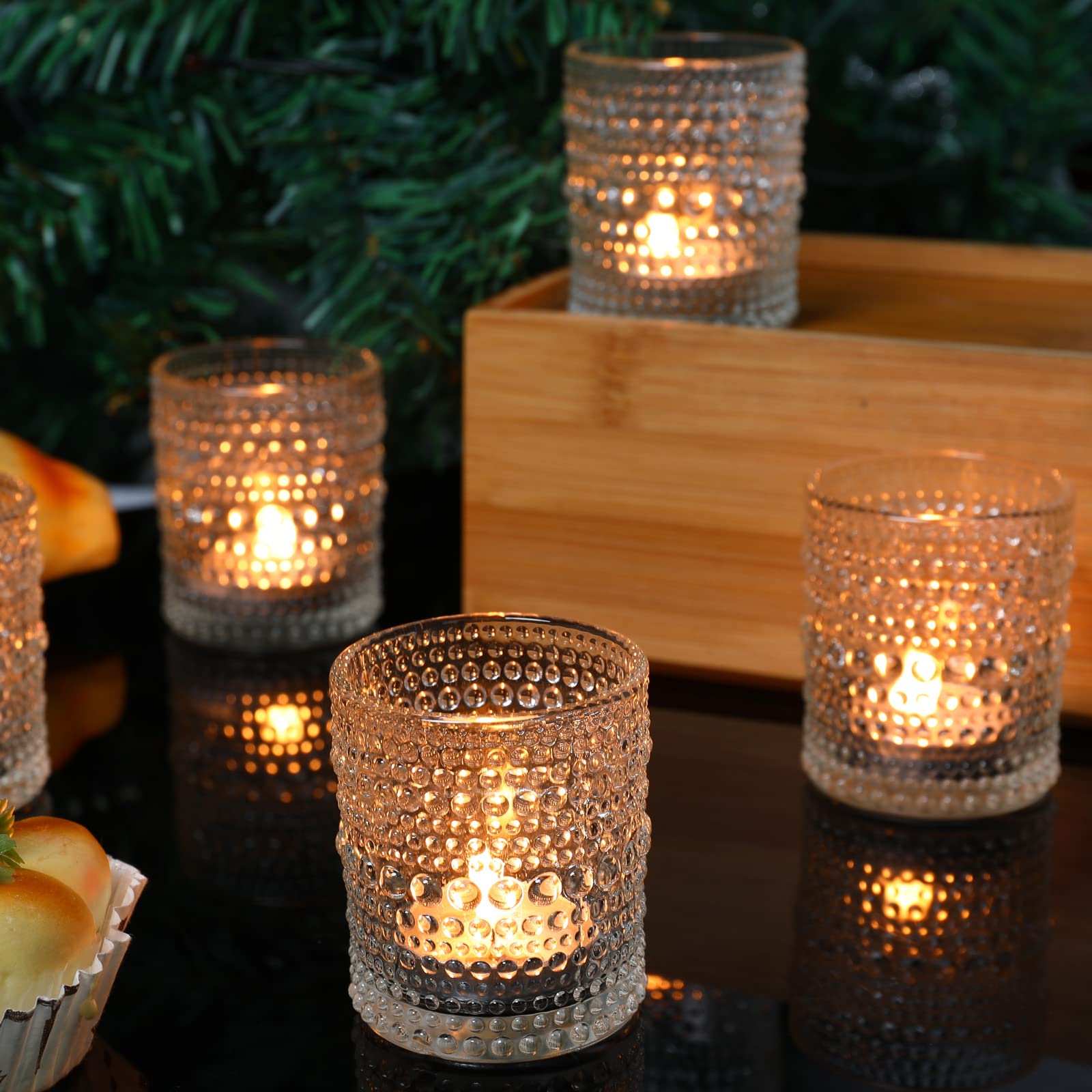 36 Pcs Votive Candle Holders for Table Centerpiece, DIY Wax Filling Clear Glass Tea Light Candle Holders Sets, Tealight Candle Holders for Wedding Decor Home Decoration(Clear,36)