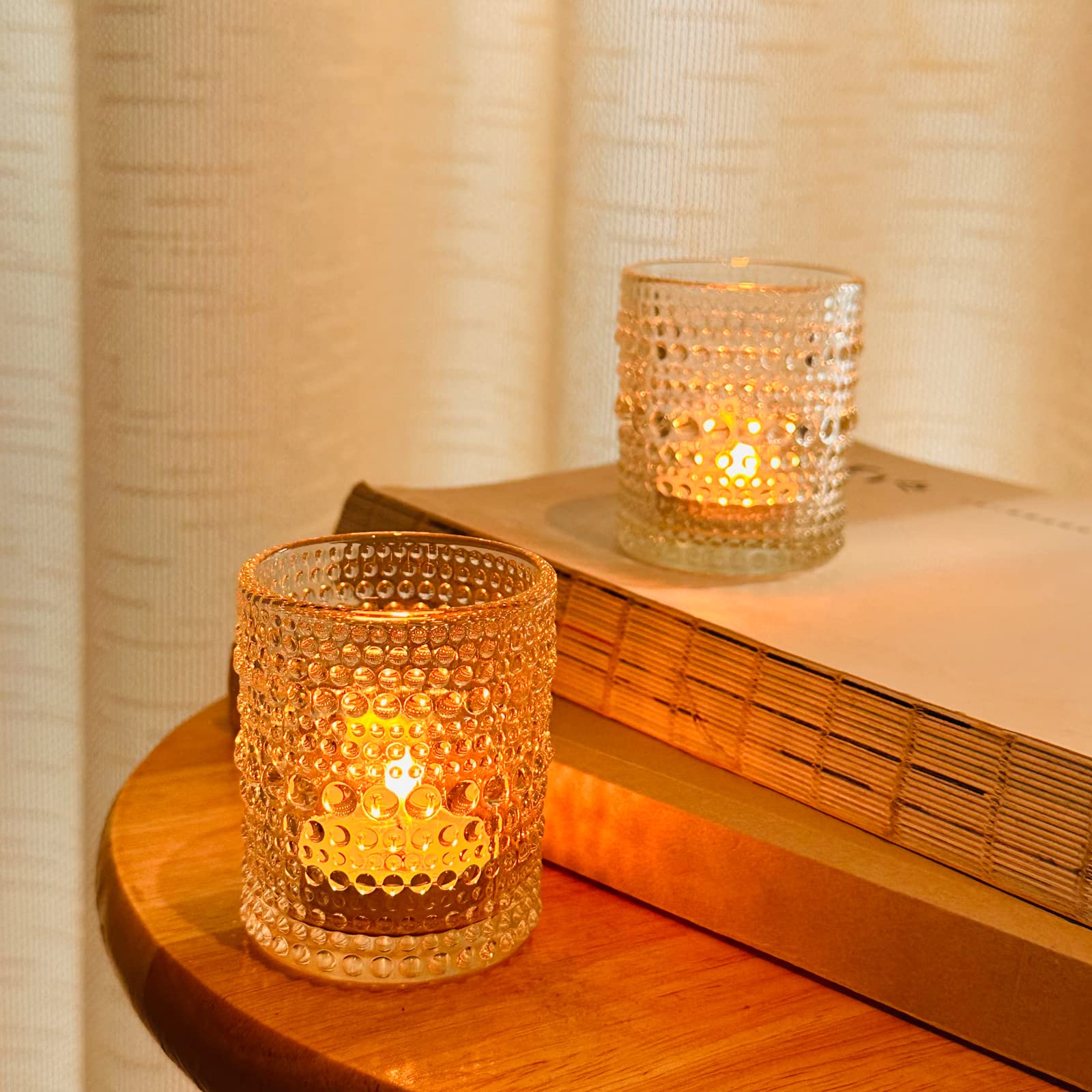 36 Pcs Votive Candle Holders for Table Centerpiece, DIY Wax Filling Clear Glass Tea Light Candle Holders Sets, Tealight Candle Holders for Wedding Decor Home Decoration(Clear,36)