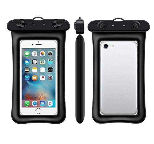 Floating Waterproof Pouch for Samsung Galaxy Note 20 Ultra S20 S21 S22 S23 Ultra S21+ S20 Plus S21 FE Note 10 Plus Lite 9 S10 Plus A53 5G, A13 5G, A52 5G, A42 5G Underwater Phone Case Dry Bag Black