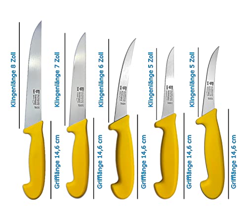 SMI - 5 Pcs Butcher Knife Set Professional Boning Knife Chef Knife Sharp Kitchen Knives Solingen Knife - Made In Germany