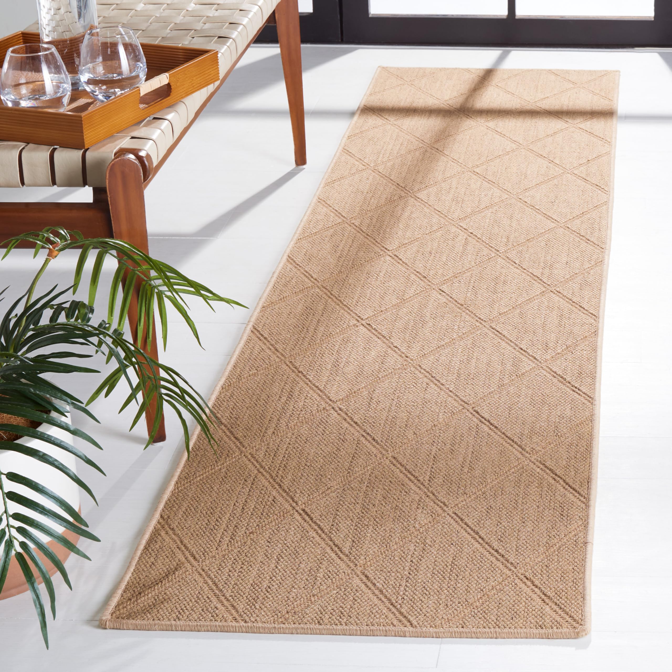 SAFAVIEH Palm Beach Collection Runner Rug - 2'3" x 12', Seagrass, Handmade Jute, Ideal for High Traffic Areas in Living Room, Bedroom (PAB514A)