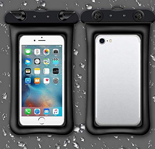 Floating Waterproof Pouch for Samsung Galaxy Note 20 Ultra S20 S21 S22 S23 Ultra S21+ S20 Plus S21 FE Note 10 Plus Lite 9 S10 Plus A53 5G, A13 5G, A52 5G, A42 5G Underwater Phone Case Dry Bag Black