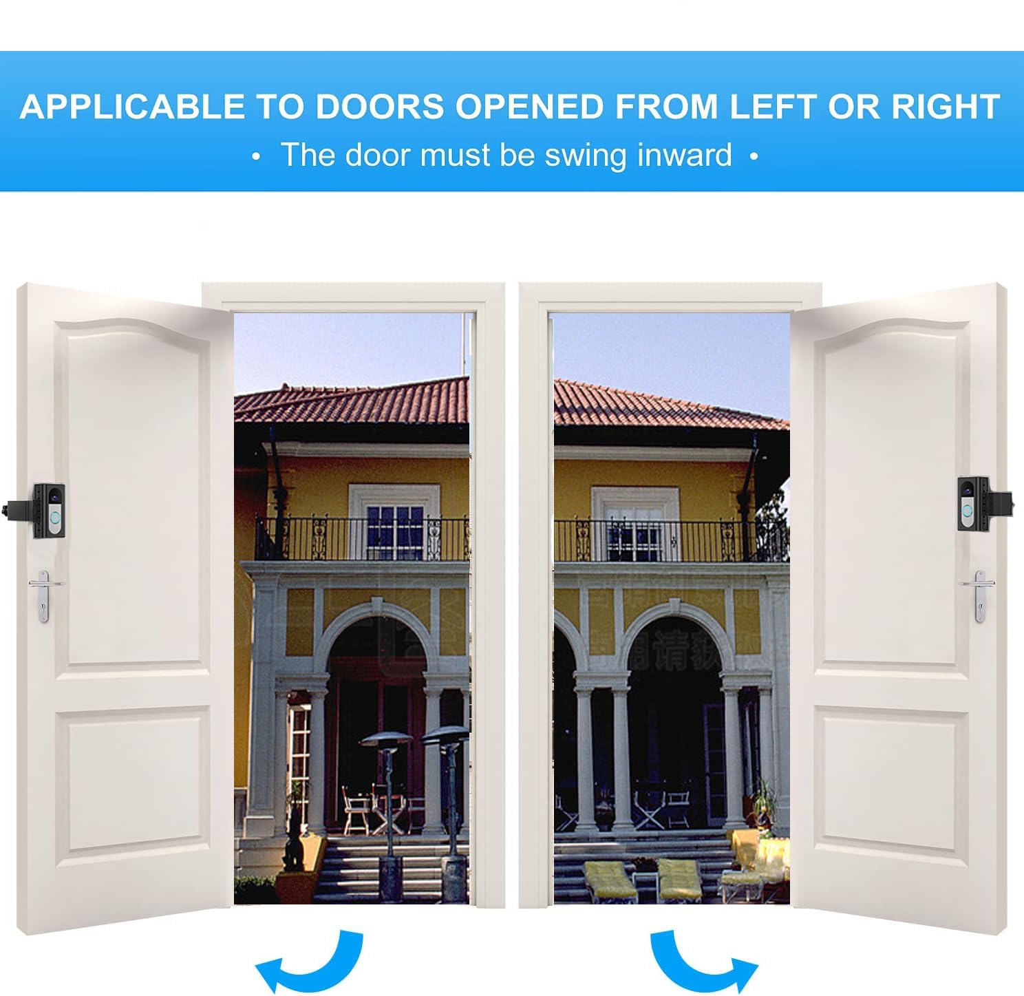 Upgrade Anti Theft Video Doorbell Mount Compatible with Video Doorbell, Adjustable Mounting Bracket Accessories for houses, apartments, Office .No Drill.