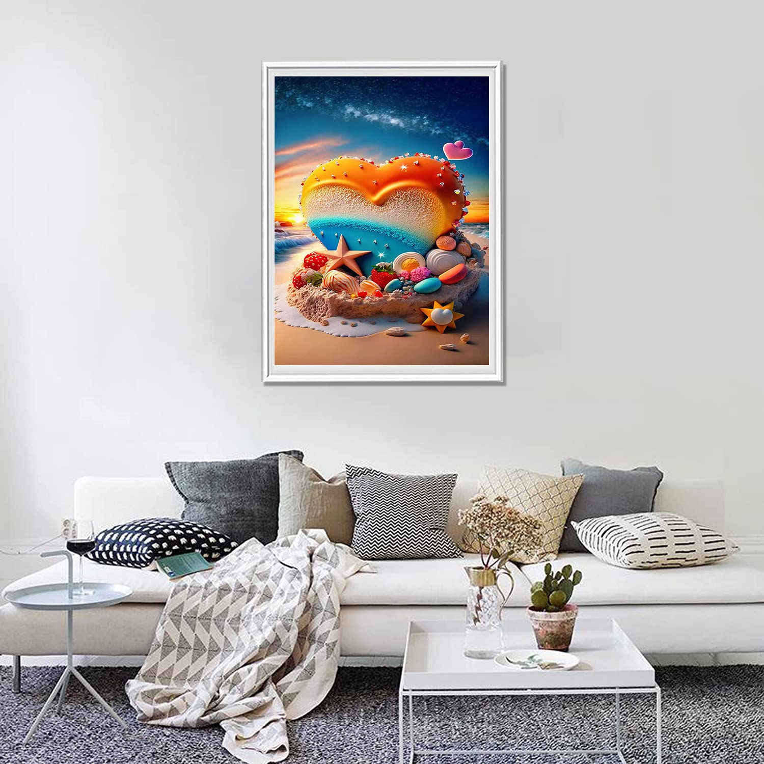 Lunyloer Diamond Painting, 5D Diamond Art Kits for Adults Beginner, DIY Paint with Round Full Drill Diamonds Paintings Gem Art Perfect for Home Wall Decor 12x16inch