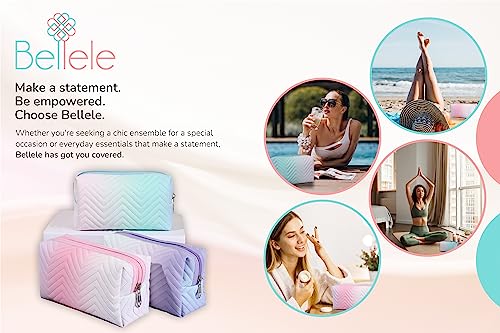 Zipper Travel Cosmetic Bag - Gradient BELLELE (Pink)