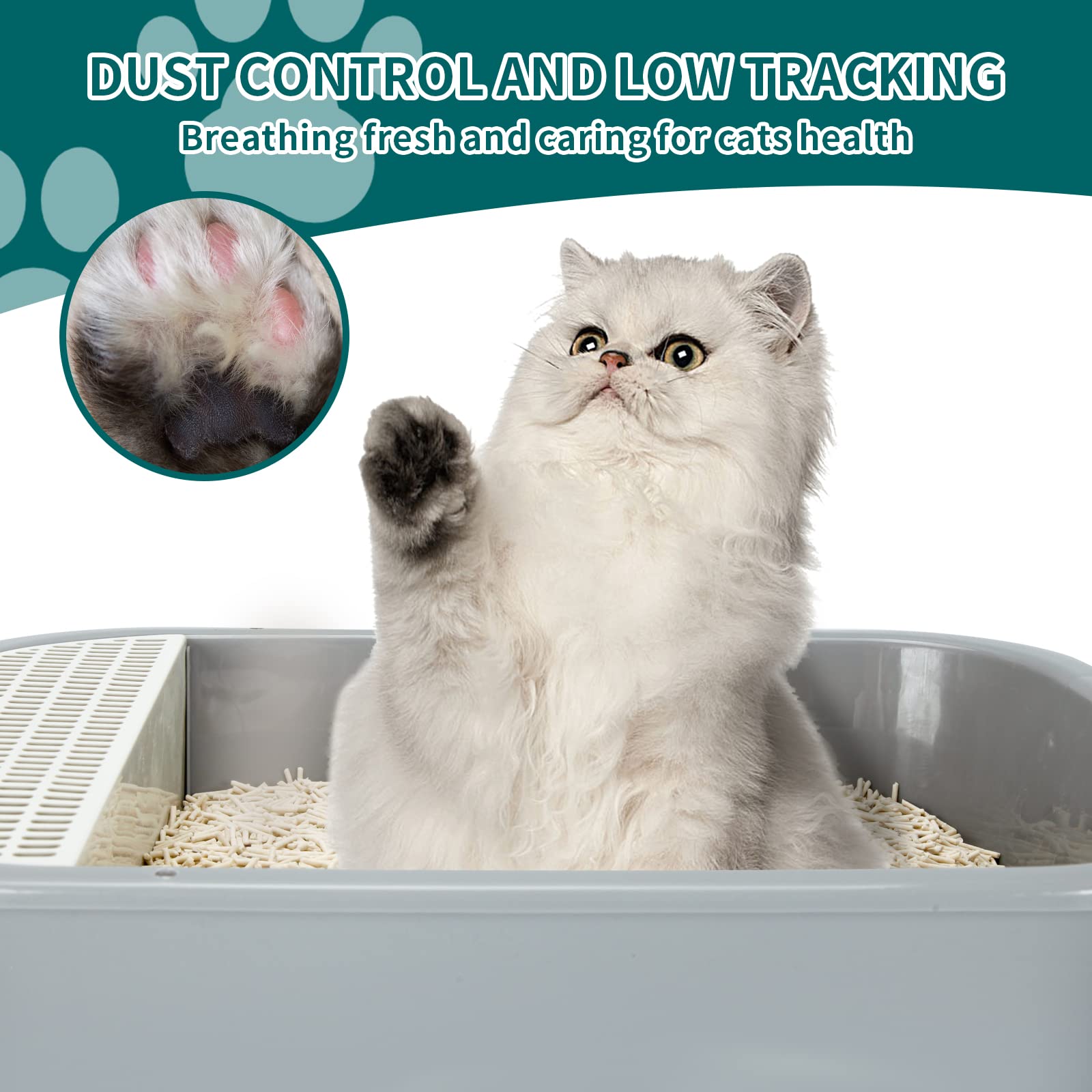 Meowgic Paws Plant-Based Cat Litter, Odor Control Quick Clumping Tofu Cat Litter, 6 lbs, Low Tracking Dust Control Lightweight Flushable Unscented Natural Kitty Litter