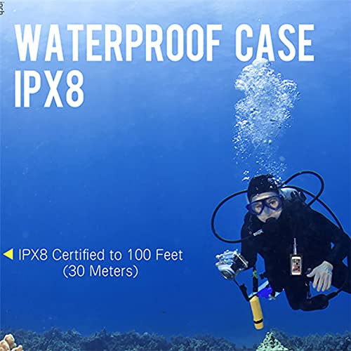 Nothers Clear Universal Waterproof Cellphone Pouch Case,Phone Dry Bag, Lanyard, iPhone 13 12 Pro 11 Pro Max XS XR X 8 7 6SGalaxy S21 20Ultra S10 Note10 9,Up 7.5,2 Pack(Blue+Black), 21*11.5*1.3cm