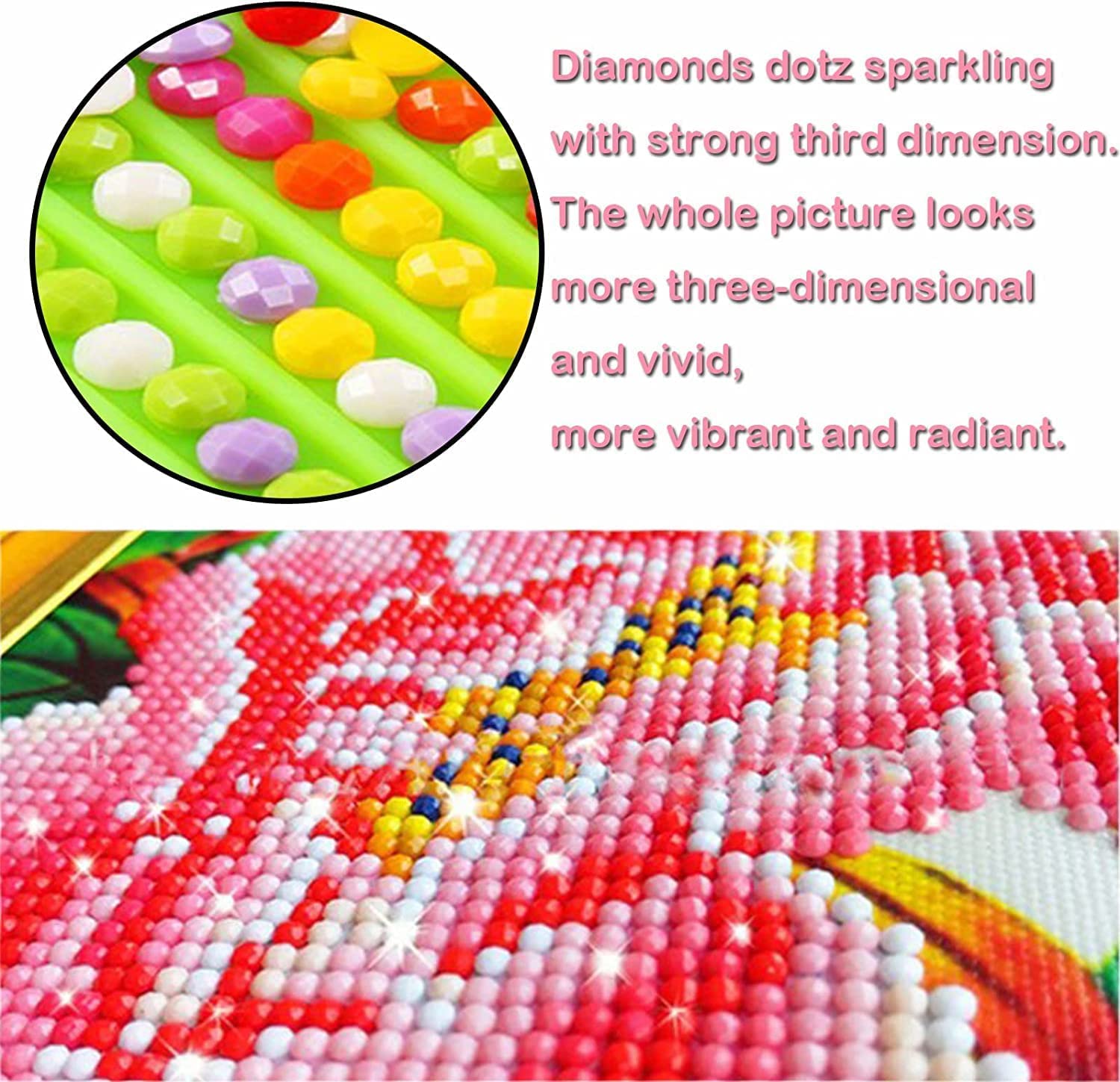 Lunyloer Diamond Painting, 5D Diamond Art Kits for Adults Beginner, DIY Paint with Round Full Drill Diamonds Paintings Gem Art Perfect for Home Wall Decor 12x16inch
