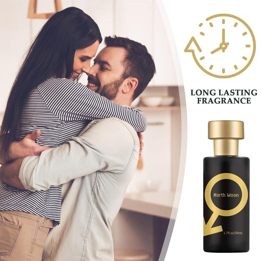 Geohee Perfume de feromonas Golden Lure, Perfume de Feromona atrae a Los Hombres, Perfume Libera Encanto, duradero, súper Fuerte (Man-1PC)