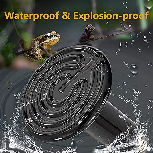 150W PTSCBS Ceramic Heat Lamp Bulb, Infrared Reptile Heat Emitter Bulbs Heater Lamp for Pet Brooder Coop Chicken Lizard Bearded Dragon Turtle Snake Aquarium, No Light No Harm