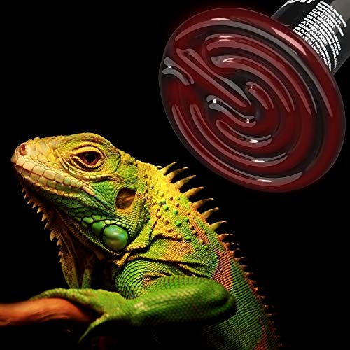 150W PTSCBS Ceramic Heat Lamp Bulb, Infrared Reptile Heat Emitter Bulbs Heater Lamp for Pet Brooder Coop Chicken Lizard Bearded Dragon Turtle Snake Aquarium, No Light No Harm