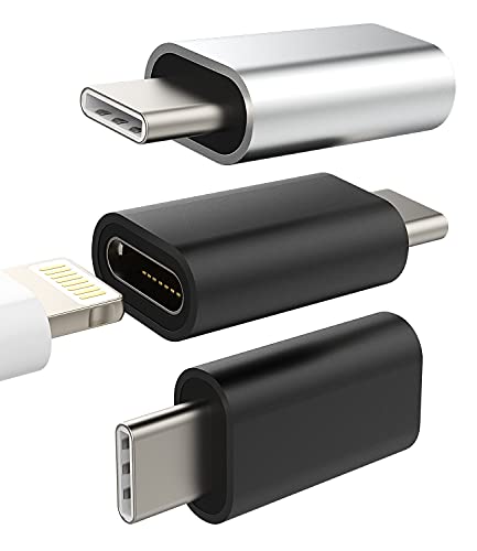 3Pack,USB C Male to Compatible for Lightning Female Adapter,Compatible with iPhone 12 11Pro Max for Ipad Air Samsung Galaxy Note S10 S20 S21 google LG Charging Data sync Type C Charger Connector Cable