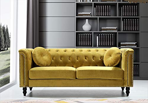 US Pride Furniture S5612-SF Sofas, Strong Yellow