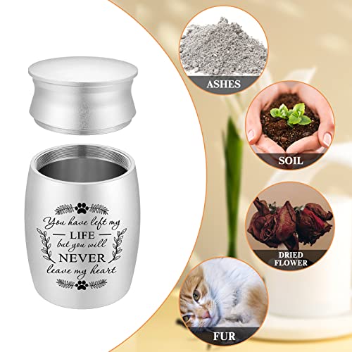 Small Urns for Dog Ashes 3 Inches Mini Pet Urn Aluminum Mini Keepsake Urn for Ashes Small Cremation Urn Ashes Holder for Dog Cat Ashes